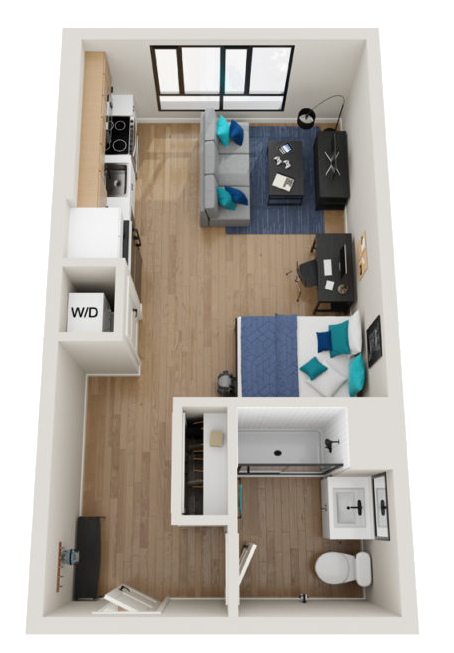 400 – 490 sq Ft. Studio / 1 BA