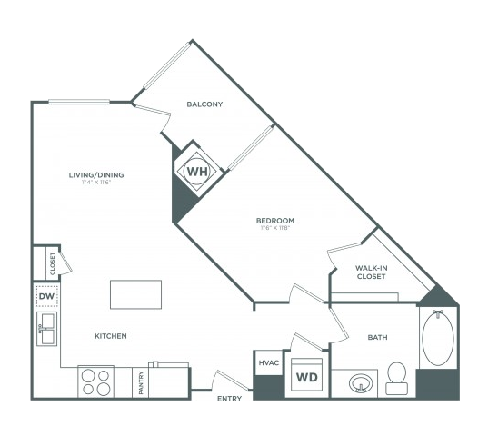 Model: The Surfside Bed: 1 Bath: 1 Size: 695 sq Ft. View Similar
